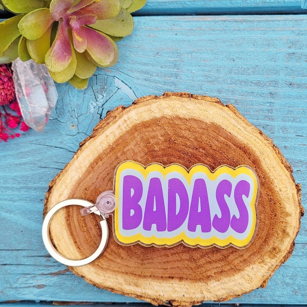 Badass Keychain - Etsy
