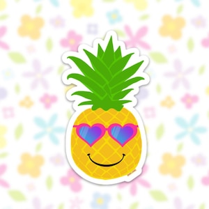 Pineapple Sticker Decal | Vinyl Stickers for Laptops | Car Decals ...