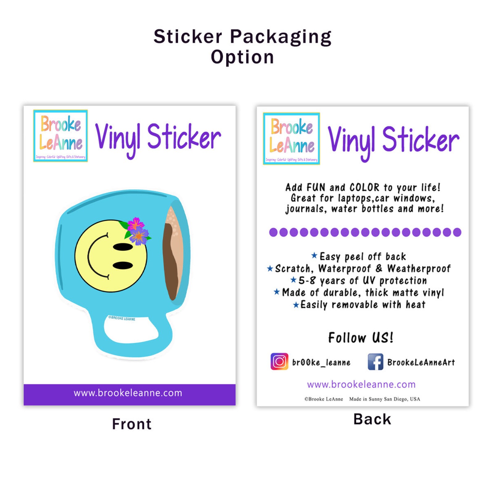 Coffee Cup Sticker | Happy Smile Face Sticker | Hippie Smiley Face ...
