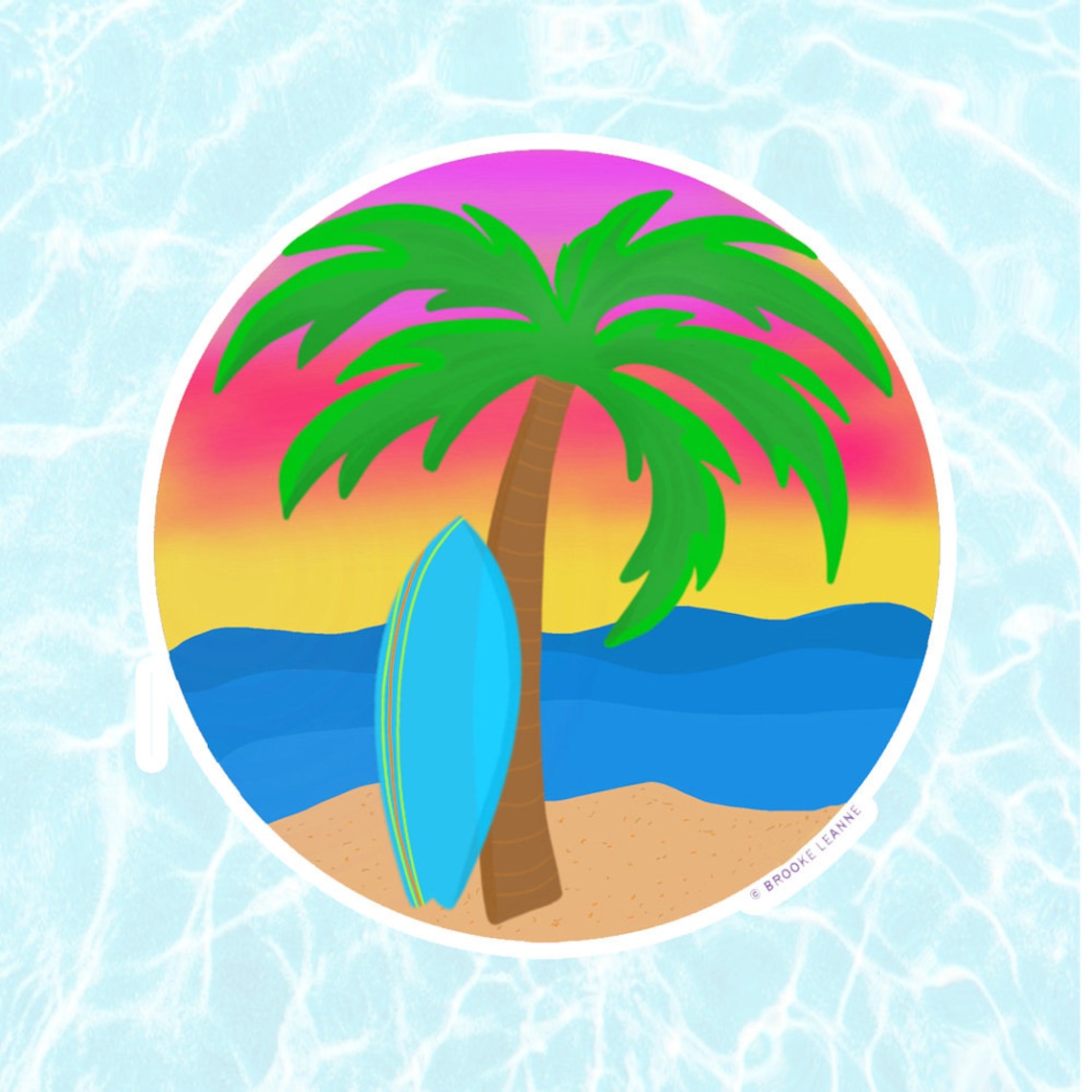 Beach Sticker Decal Vinyl Stickers for Laptops Beach Car - Etsy