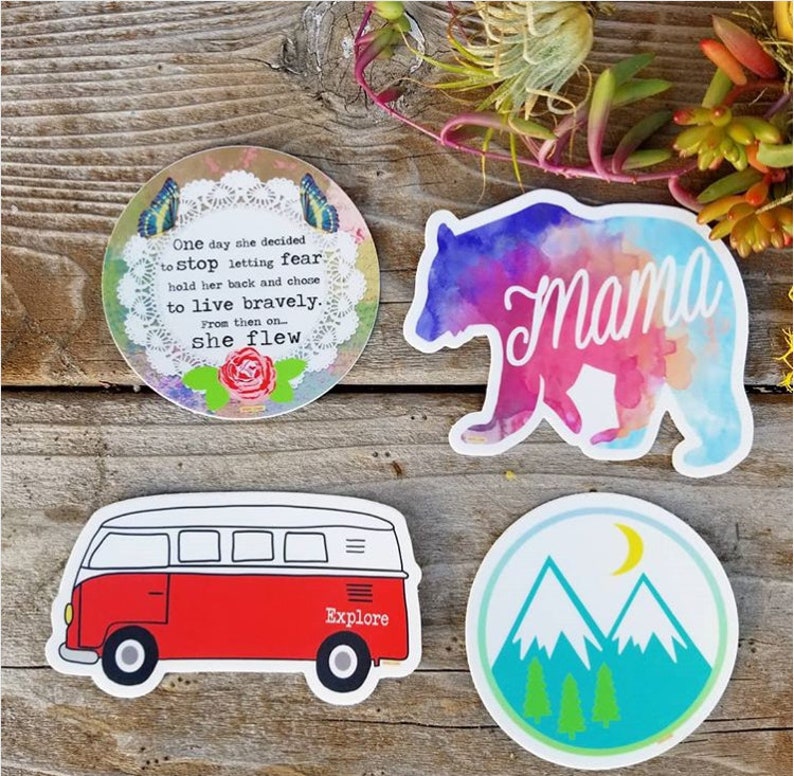 4-pack Waterproof Vinyl Stickers | Laptop, Water Bottle Decals - Etsy