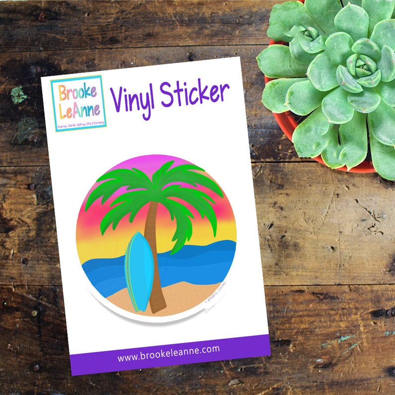 Beach Sticker Decal Vinyl Stickers for Laptops Beach Car - Etsy