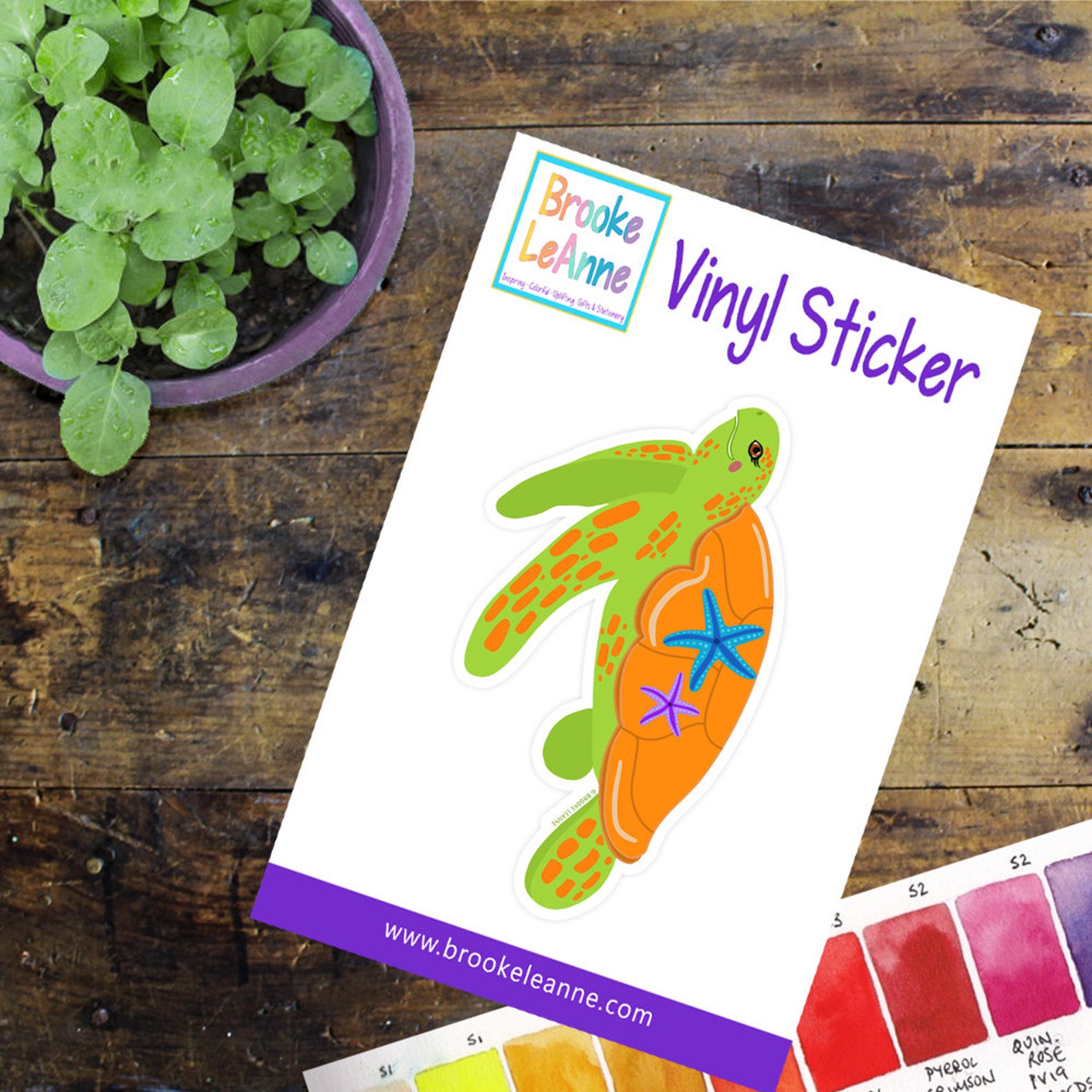 Turtle Sticker Sea Turtle Vinyl Sticker for Laptop Car | Etsy