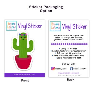 Cactus Sticker Decal | Vinyl Stickers for Laptop | Car Decals | Planner ...