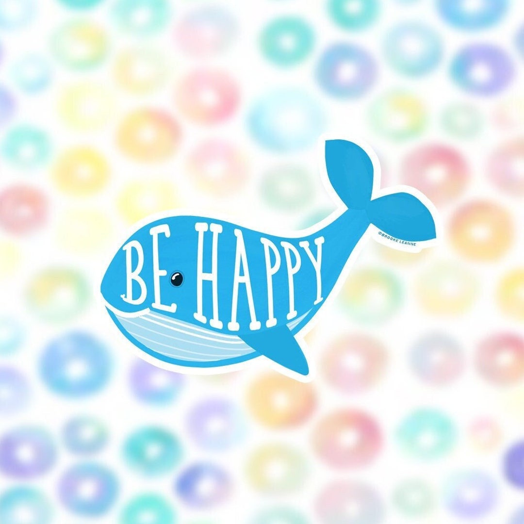 Whale Sticker Decal | Vinyl Stickers for Laptops | Car Decals | Be ...