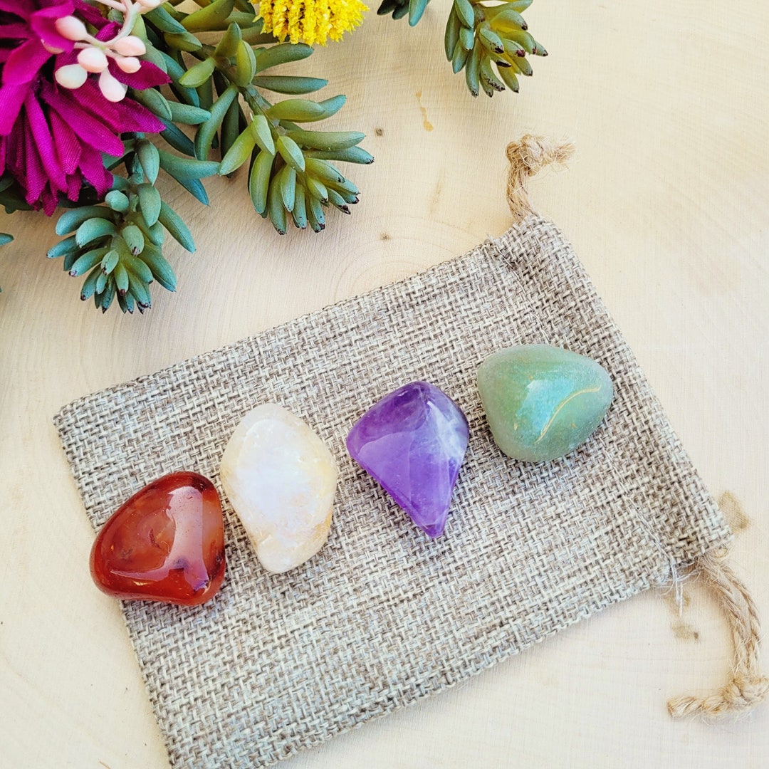 Workplace Office Zen Crystal Kit With Chart and Pouch | Work Gemstone ...
