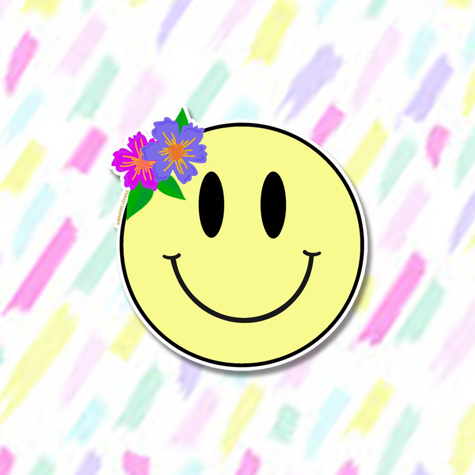 Happy Face Sticker Smiley Face Vinyl Sticker Happy Car - Etsy