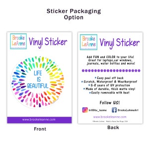 Life is Beautiful Sticker Decal | Vinyl Stickers for Laptops | Car ...