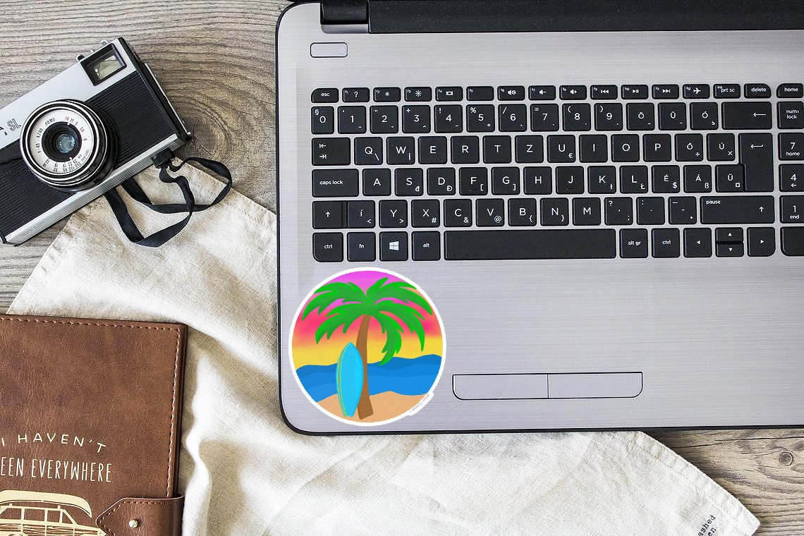 Beach Sticker Decal Vinyl Stickers for Laptops Beach Car | Etsy