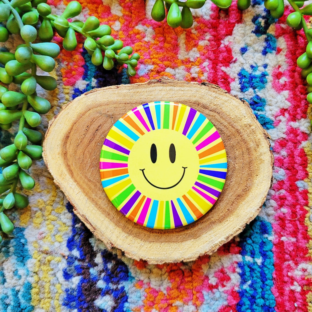 Rainbow Happy Face Magnet Smiley Face Magnet Happy Face Magnet Rainbow ...