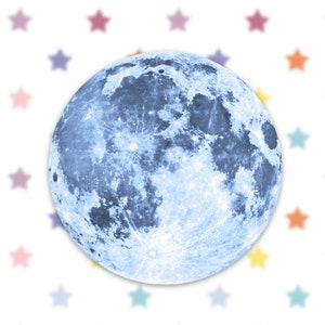 Moon Sticker Full Moon Vinyl Sticker for Laptop Car Decal Full Moon ...