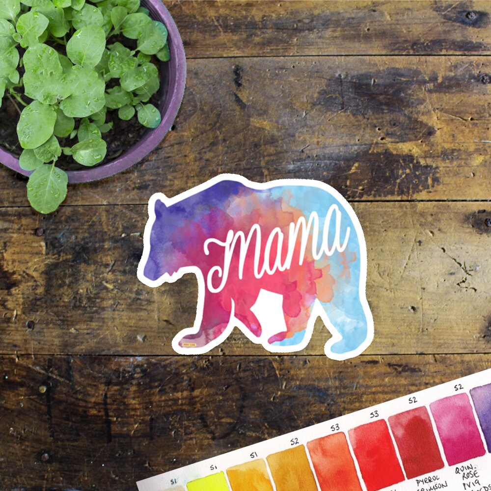 Mama Bear Sticker Vinyl Stickers for Laptop Car Decals | Etsy