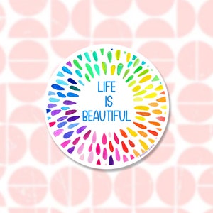 Life is Beautiful Sticker Decal Vinyl Stickers for Laptops - Etsy