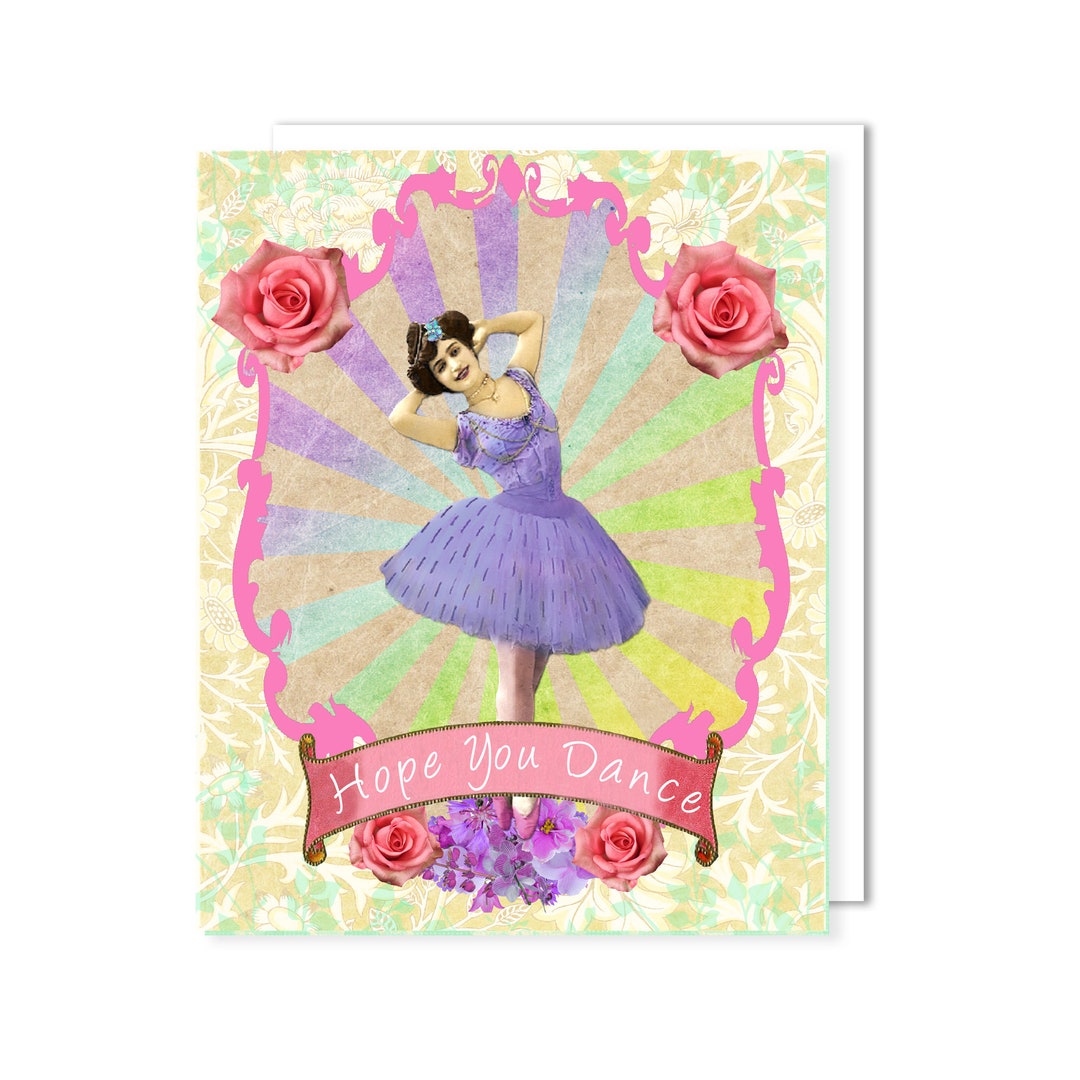 Ballerina Dancer Greeting Card - Dance Note Card - Birthday Card ...