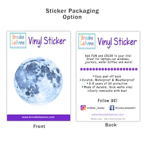 Moon Sticker | Full Moon Vinyl Sticker for Laptop | Car Decal Full Moon ...