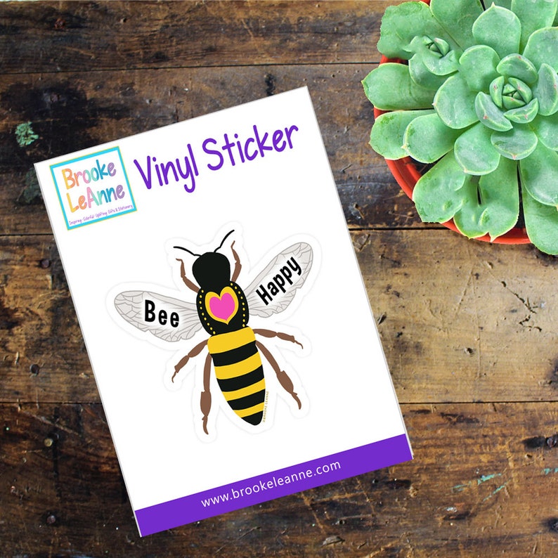Bee Sticker Bee Vinyl Sticker for Laptop Be Kind Sticker | Etsy