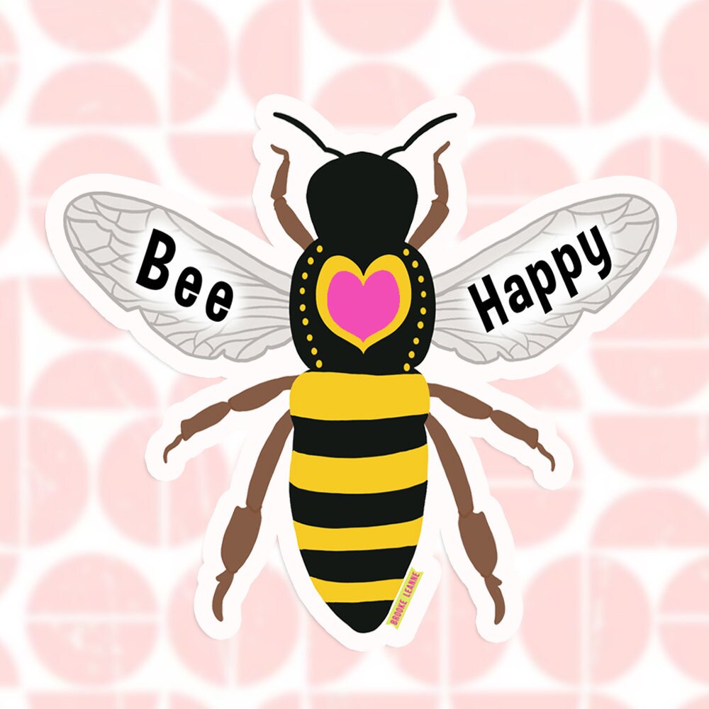 Bee Sticker Bee Vinyl Sticker for Laptop Be Kind Sticker | Etsy