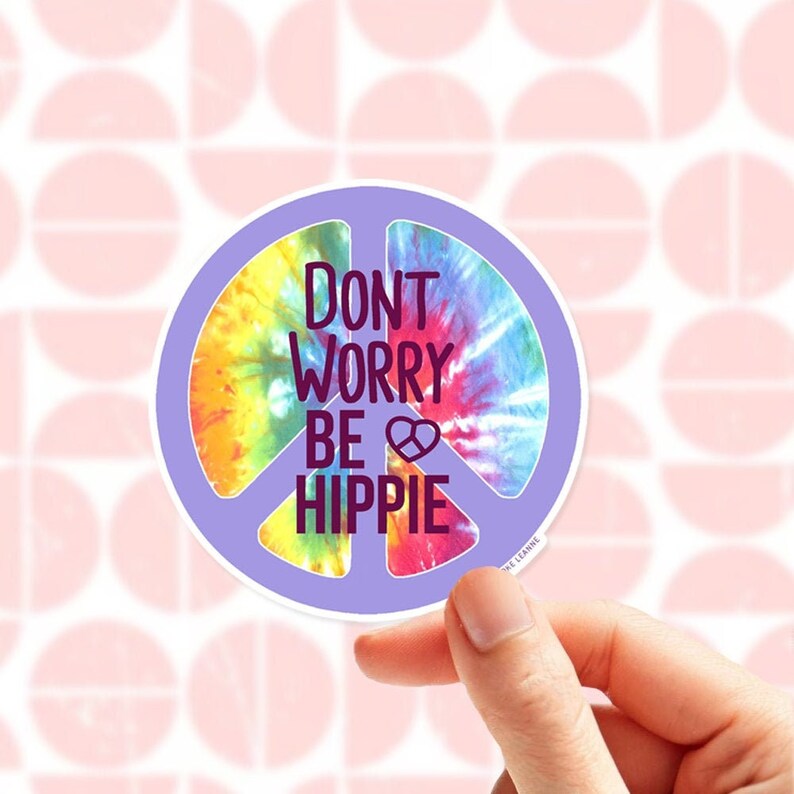 Hippie Sticker Vinyl Sticker for Laptop Car Decal Peace - Etsy