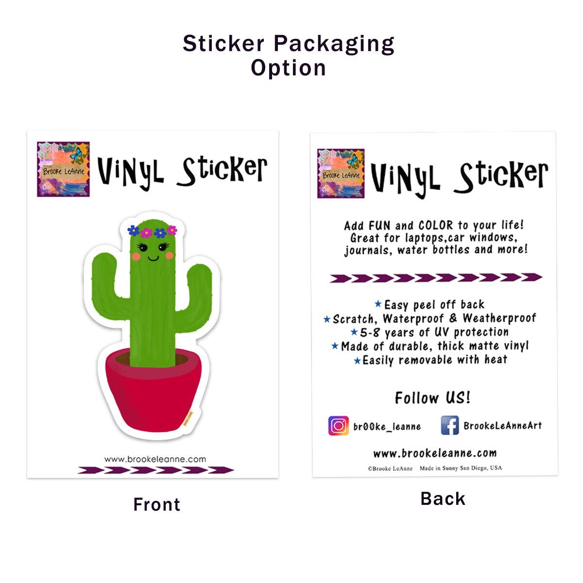 Cactus Sticker Decal Vinyl Stickers for Laptops Car Decals | Etsy