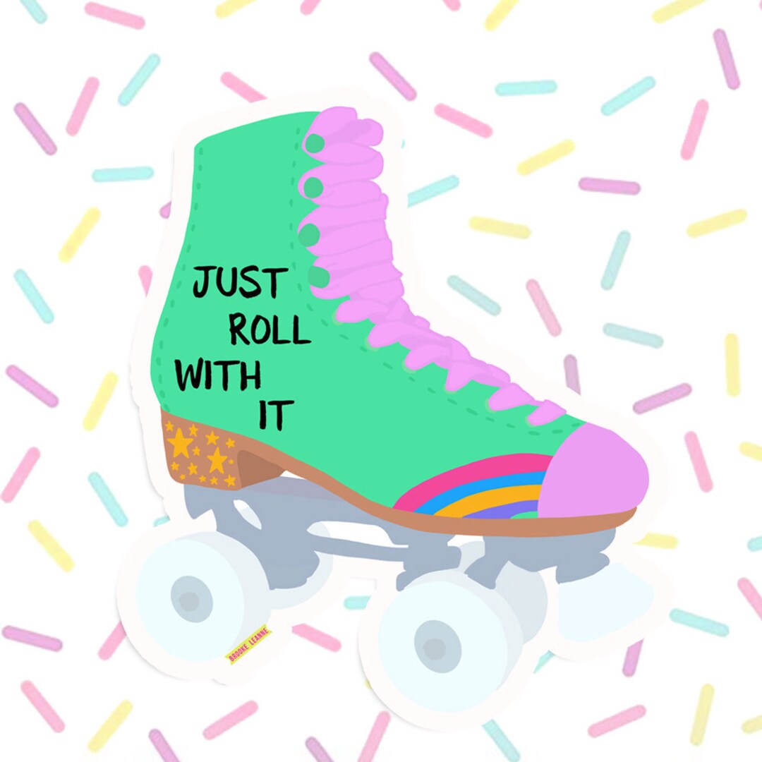 Retro Roller Skate Sticker | 80s 90s Vinyl Decal - Etsy