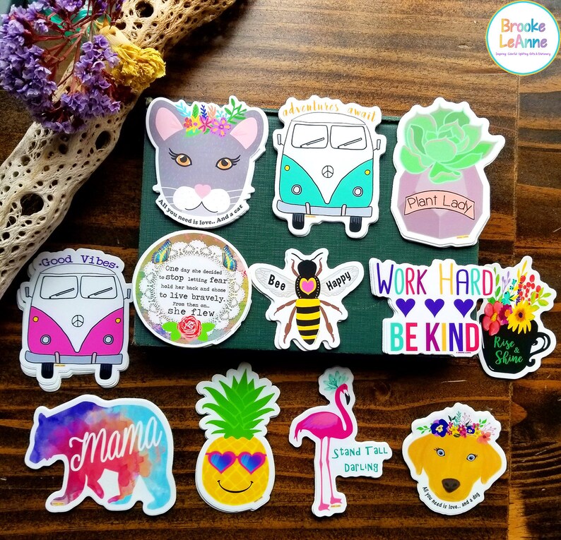 4-pack Waterproof Vinyl Stickers | Laptop, Water Bottle Decals - Etsy
