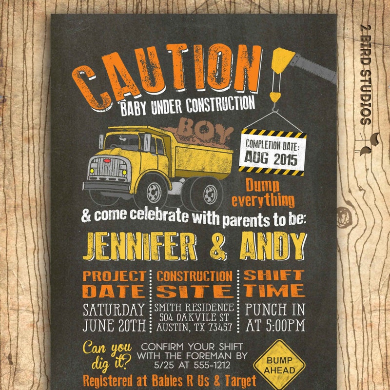 Construction Baby Shower - Etsy