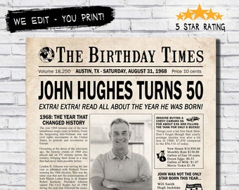 50th birthday poster | Etsy