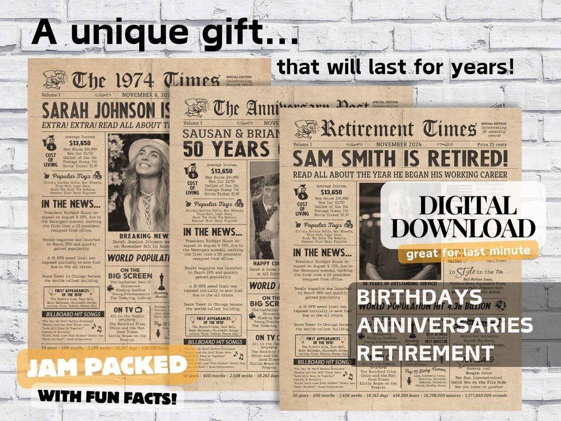 In the Year 2000 Birthday Party Decor - 25th Birthday Gift for Him ...