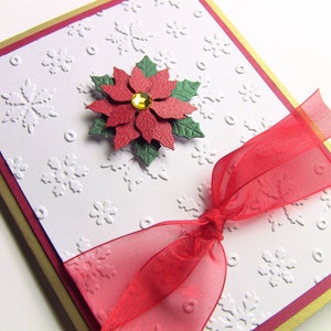 4 Handmade Christmas Cards, Handmade Holiday Cards, Embossed ...