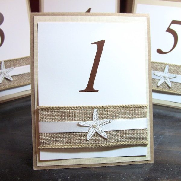 Burlap Table Numbers - Etsy