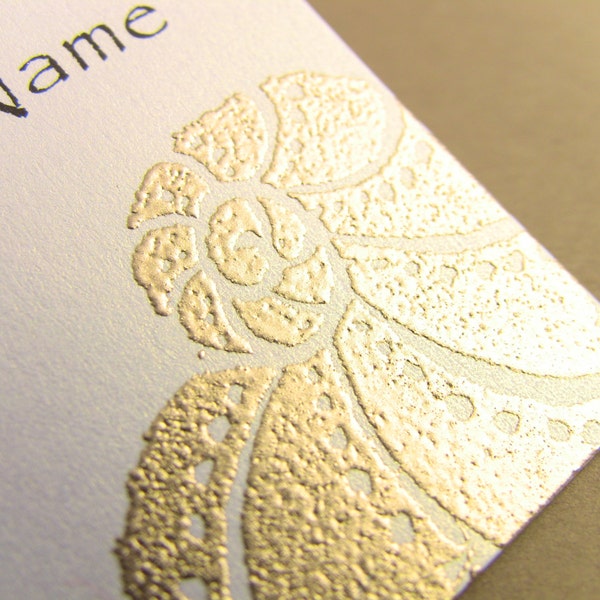 Gold Embossed Business Cards - Etsy