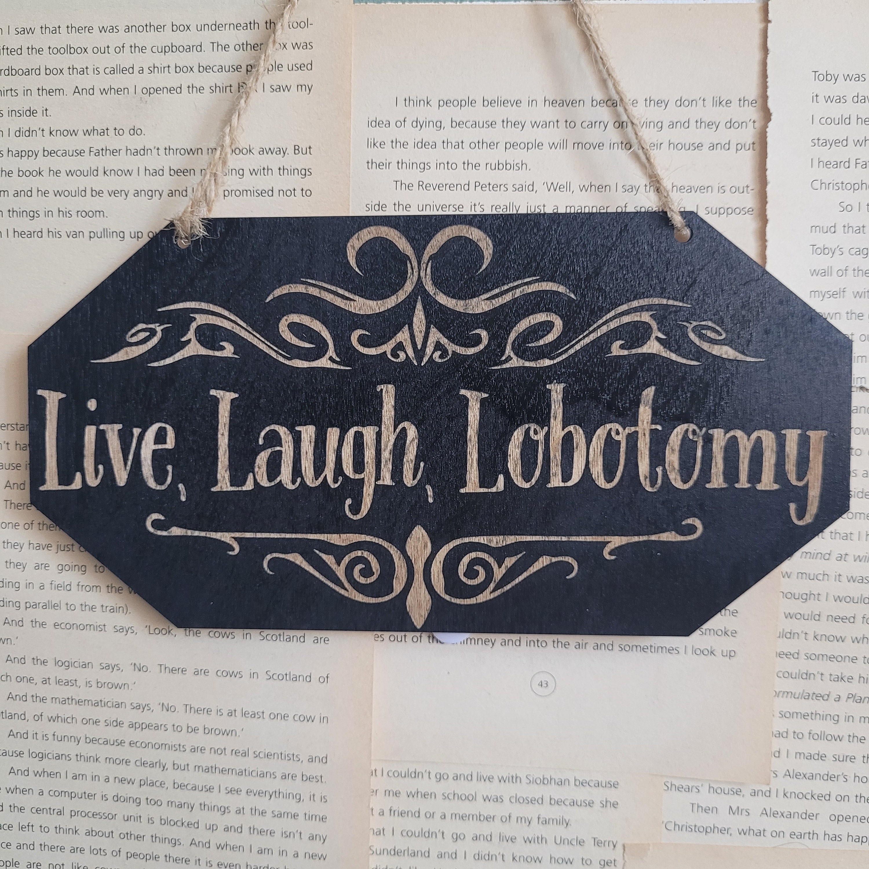 Live, Laugh, Lobotomy Wall Hanging Sign - Etsy