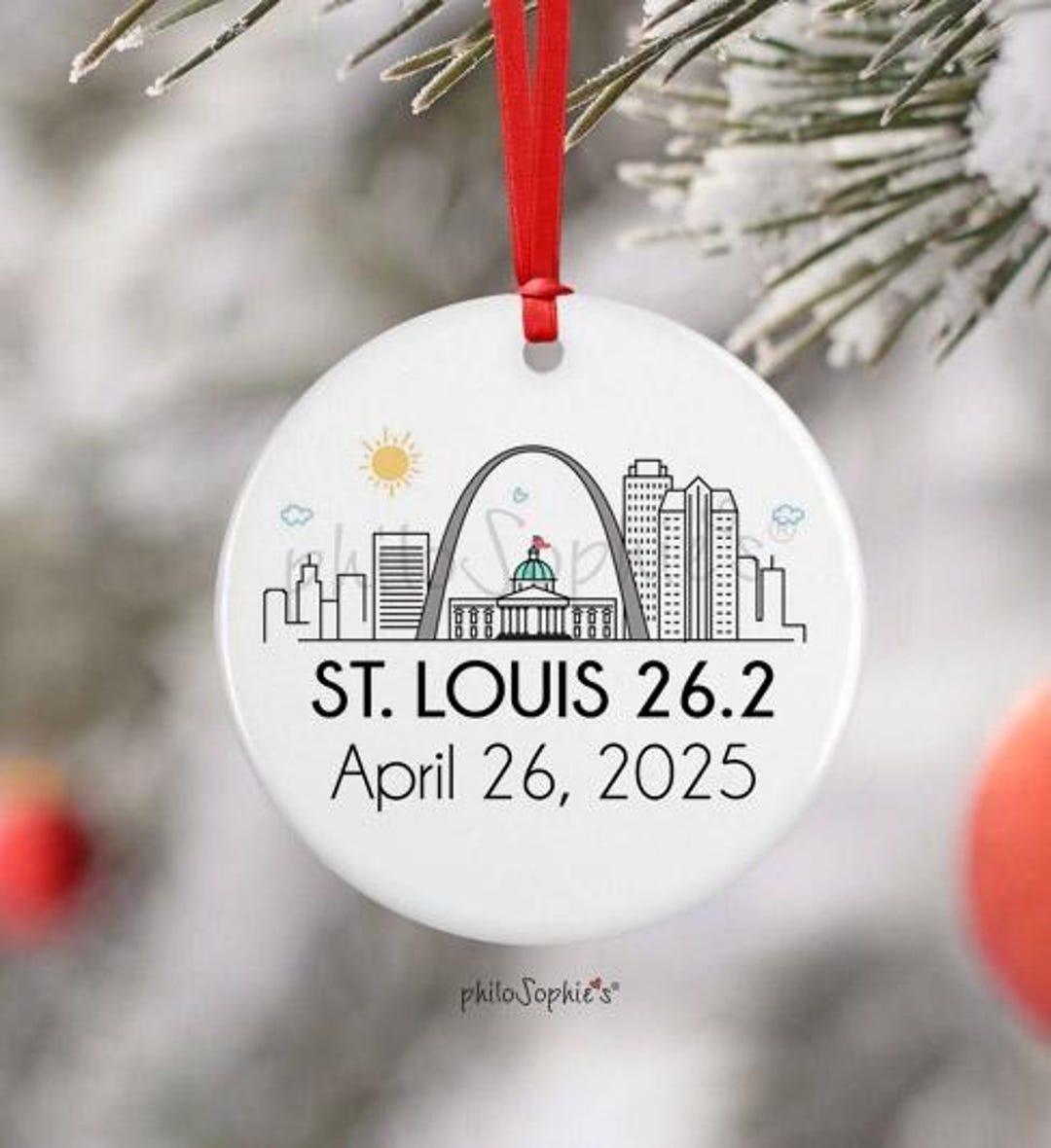 2025 St. Louis 26.2, Marathon, Congratulations, Ornament, Christmas ...