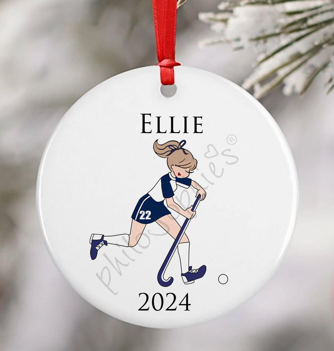 Personalized Field Hockey Ornament, Girls Field Hockey Gift, Women's ...