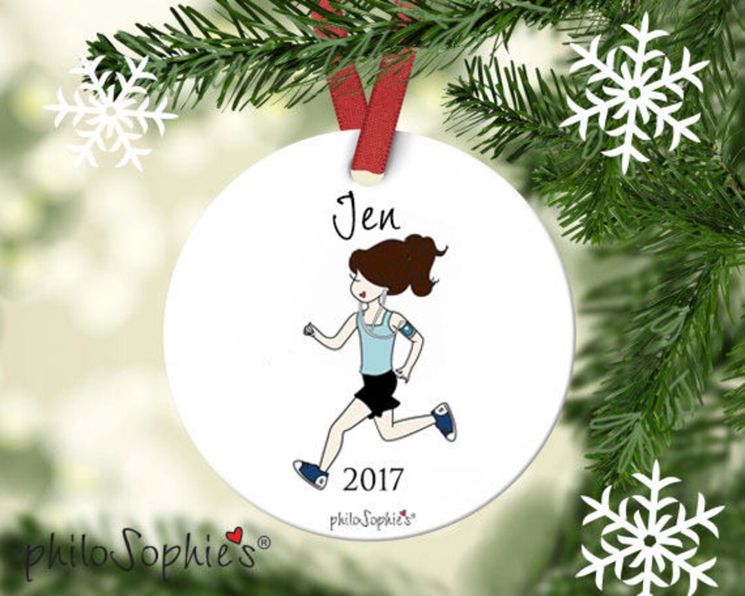 Personalized Runner Ornament Gifts, Custom Christmas Marathon ...