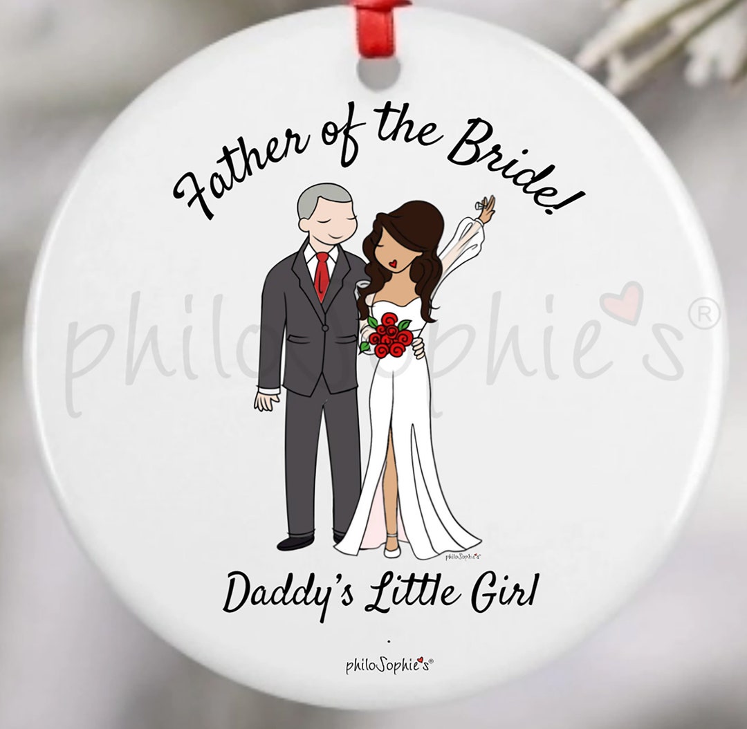 Custom Father of the Bride Ornament, Personalized Gift for Father ...