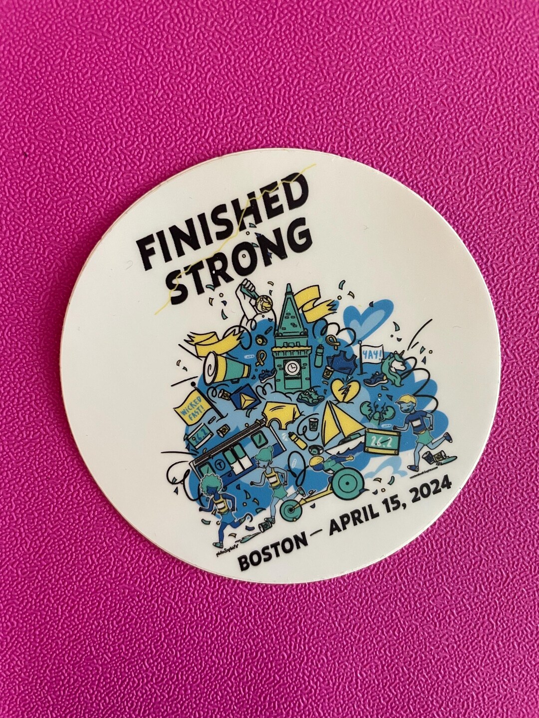Boston 26.2, 2024 Marathon Sticker, Souvenir Sticker, Runner, Marathon ...