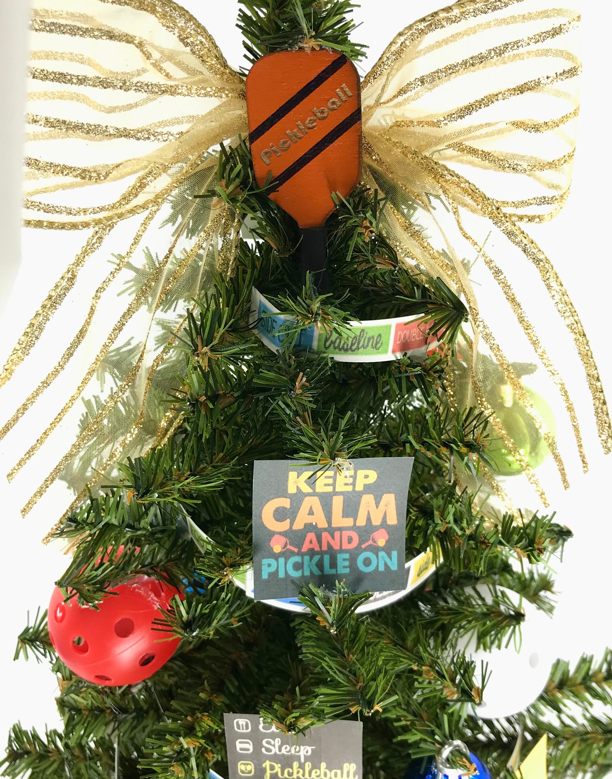 Pickleball Themed 18" Christmas Tree - Etsy