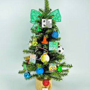Soccer Themed 18" Christmas Tree - Etsy