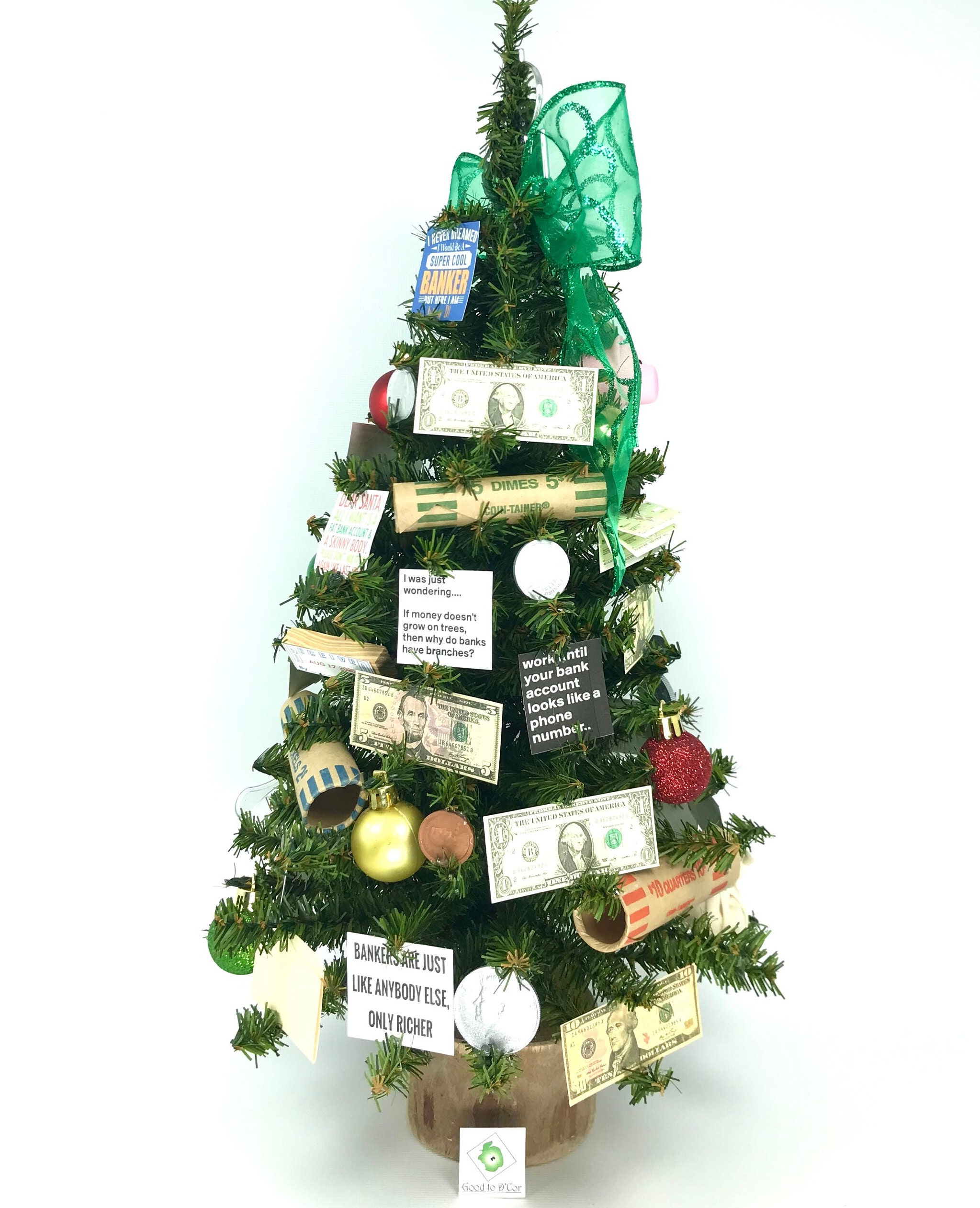 Bank / Banker Themed 18" Christmas Tree - Etsy