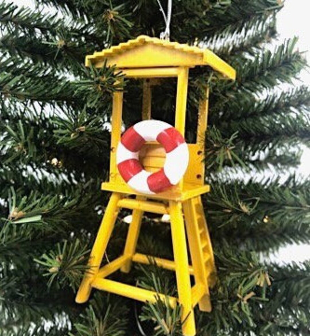 Lifeguard Tower Station With Lifesaver Ornament - Etsy