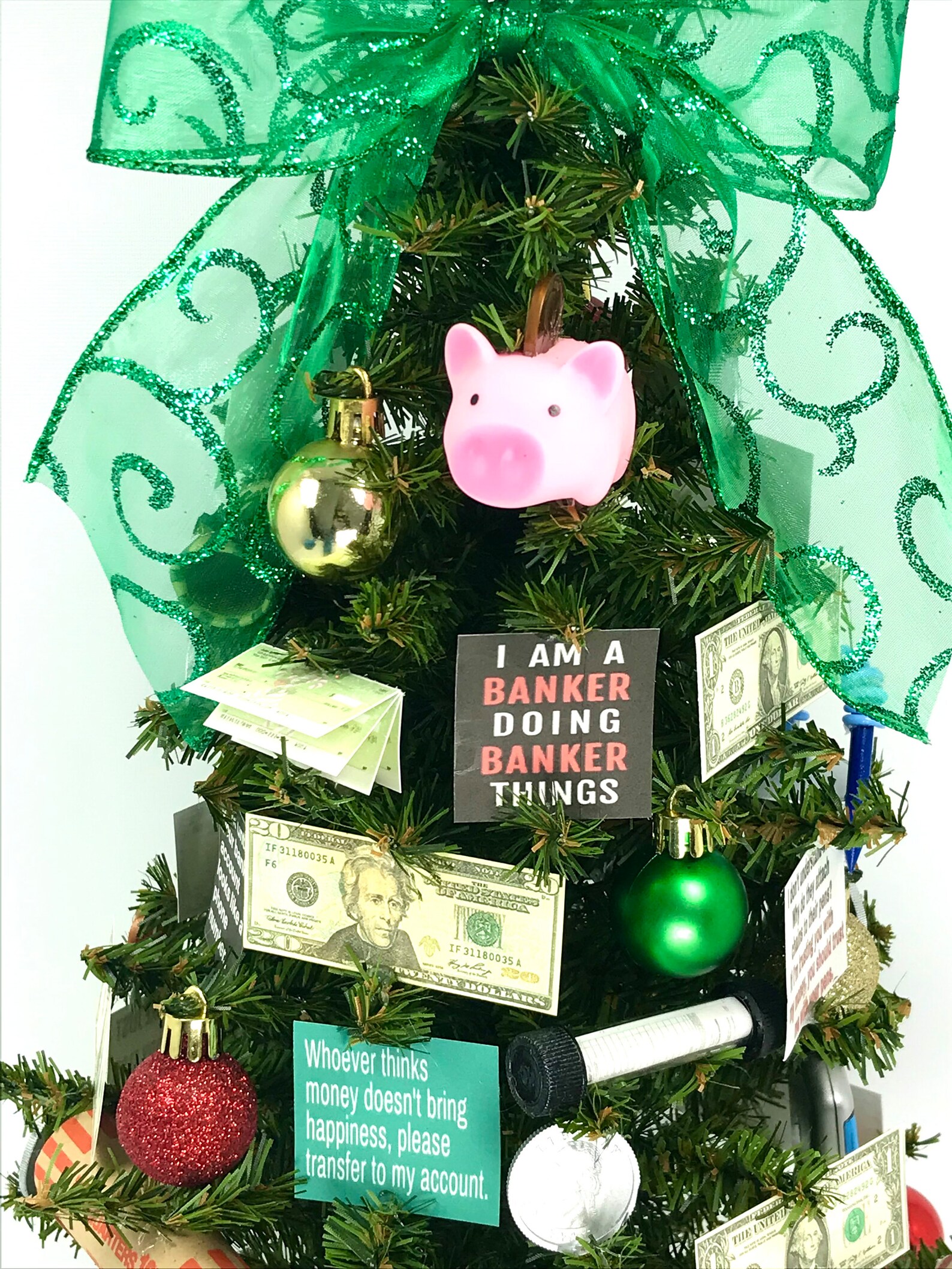 Bank / Banker Themed 18" Christmas Tree - Etsy