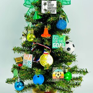 Soccer Themed 18" Christmas Tree - Etsy