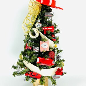 Firefighter Themed Christmas 18" Tree - Etsy
