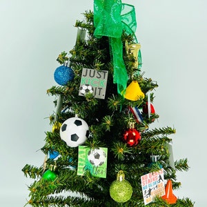 Soccer Themed 18" Christmas Tree - Etsy
