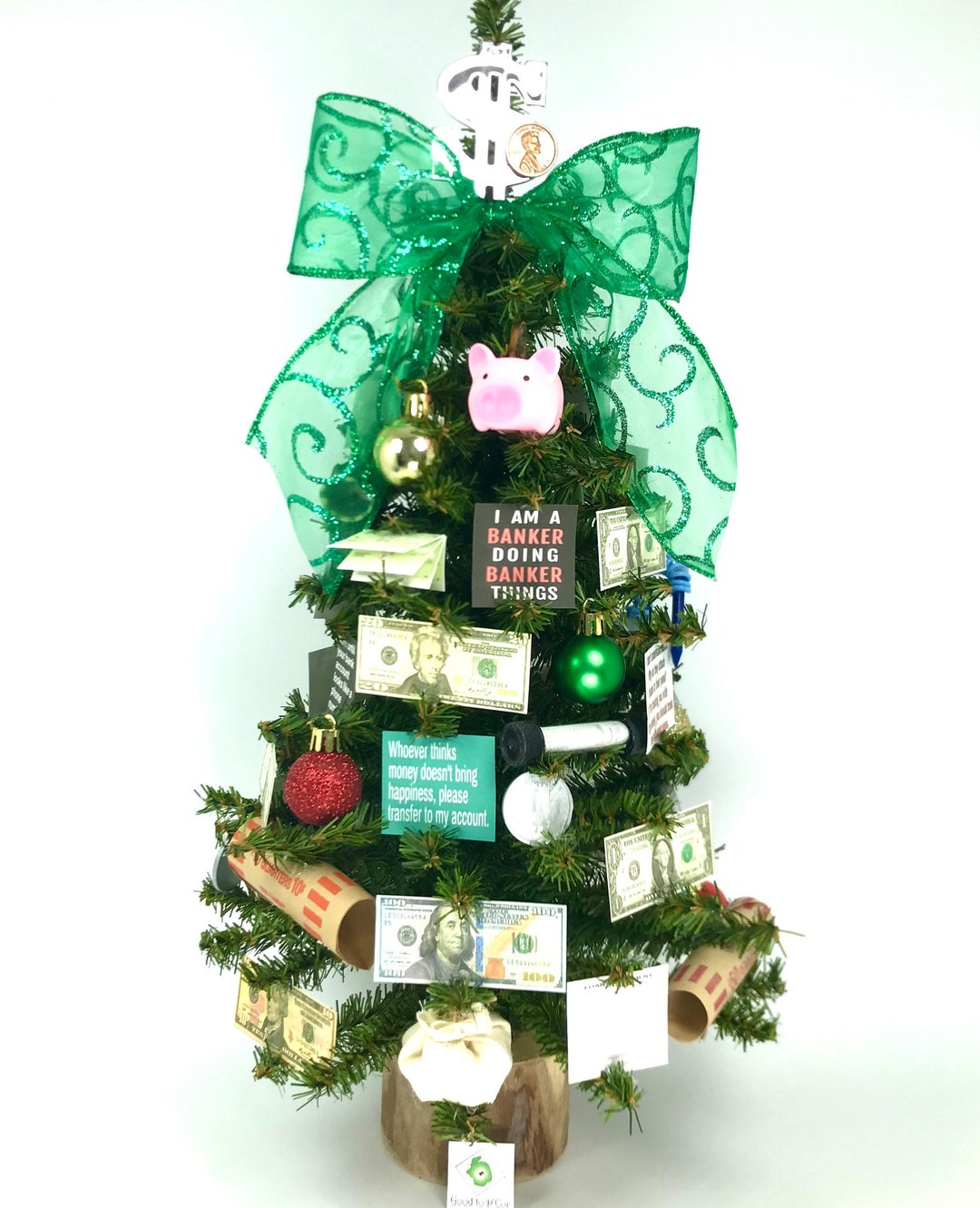 Bank / Banker Themed 18" Christmas Tree - Etsy