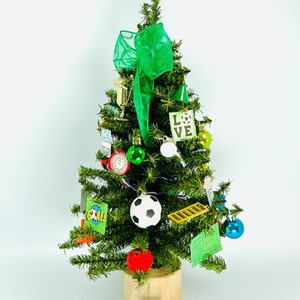 Soccer Themed 18" Christmas Tree - Etsy