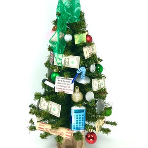 Bank / Banker Themed 18" Christmas Tree - Etsy