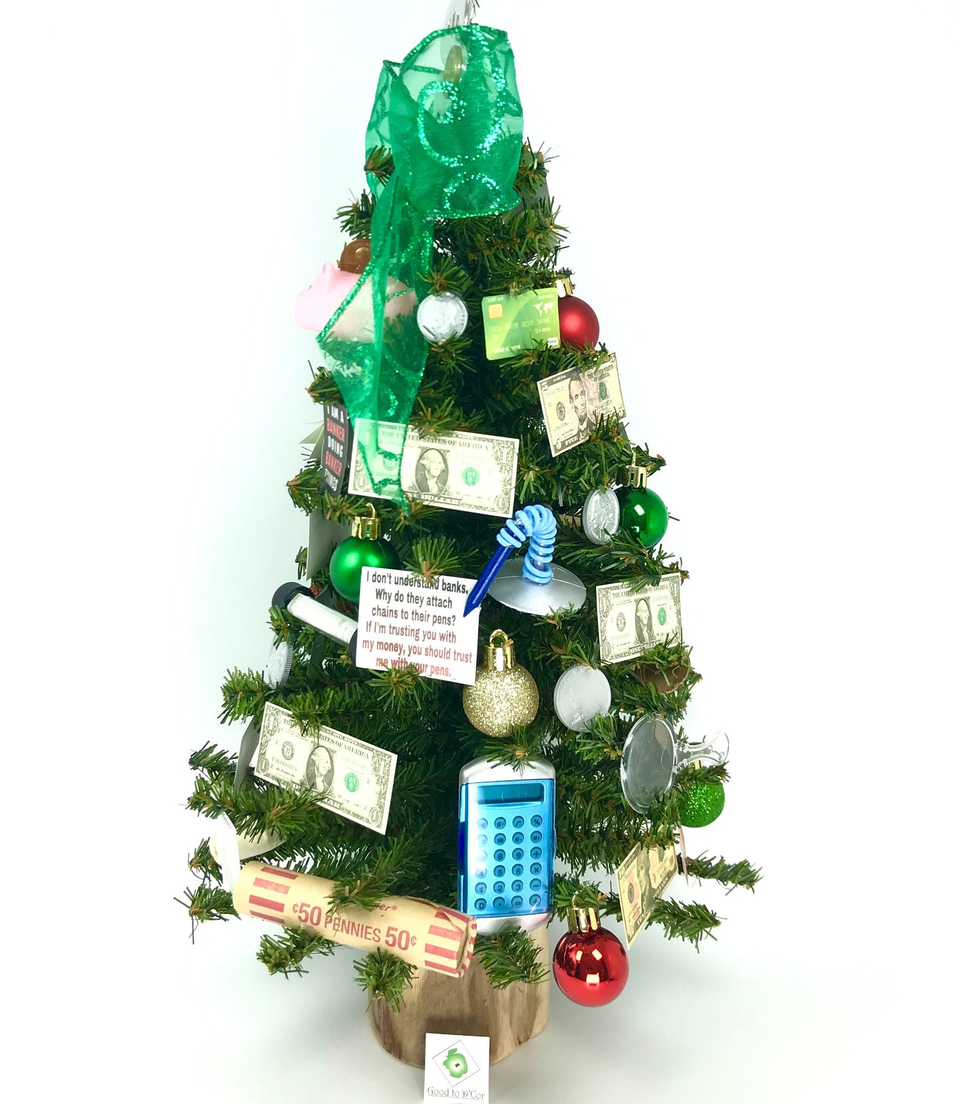 Bank / Banker Themed 18" Christmas Tree - Etsy