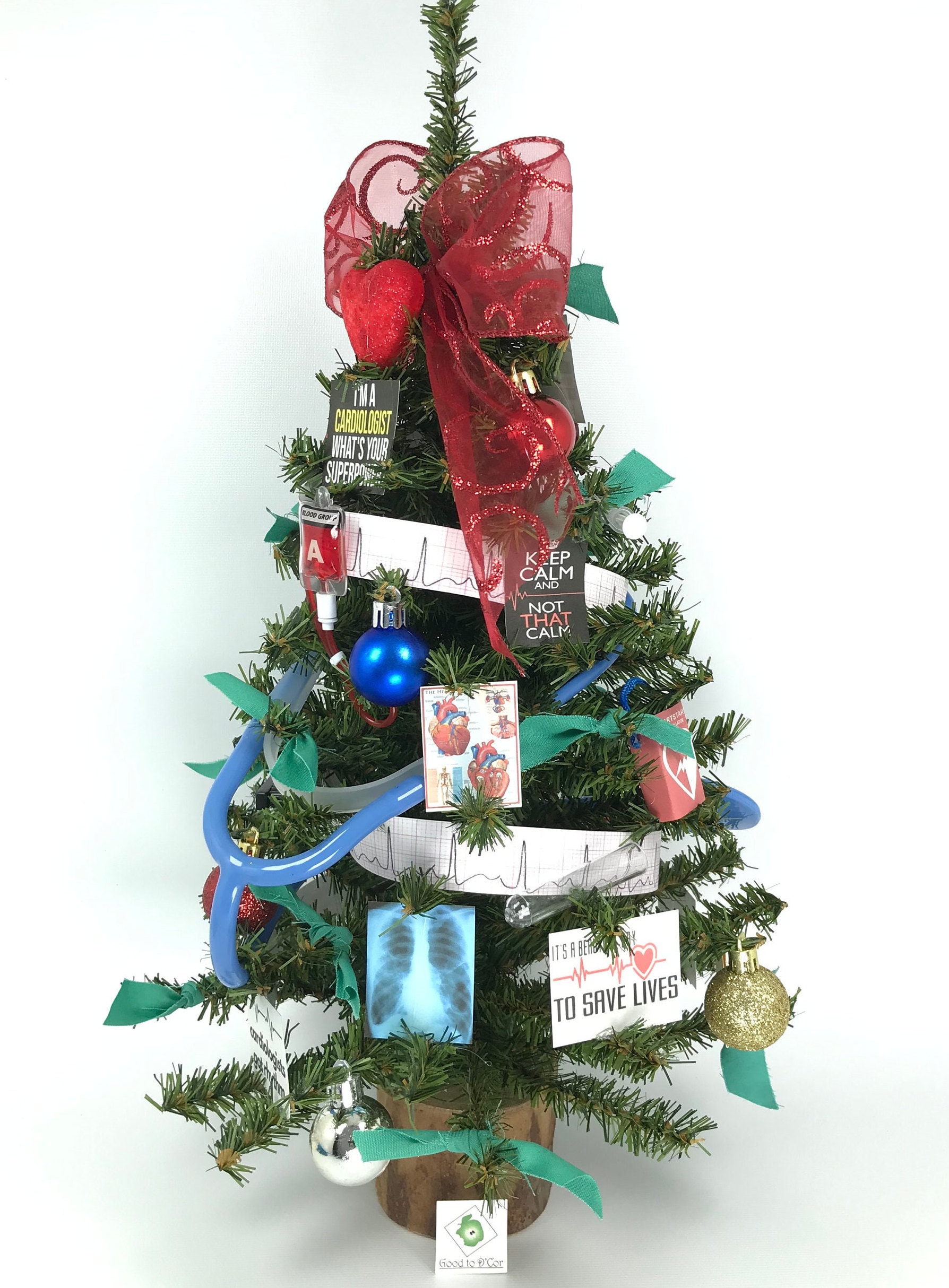 Cardiology / Cardiologist Themed 18" Christmas Tree - Etsy